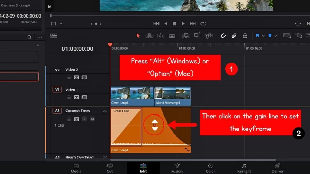How to Add Audio Fades & Keyframes in DaVinci Resolve (2025)